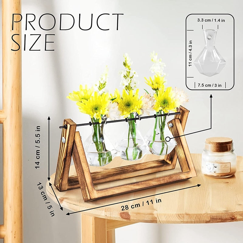 Geometric propagation stand 3 vase – Leaf and Leisure